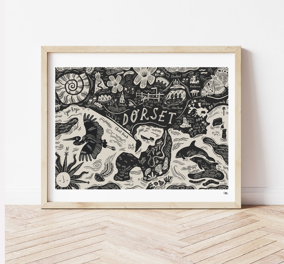 Illustrated Dorset Coastline Map – Lauren Marina